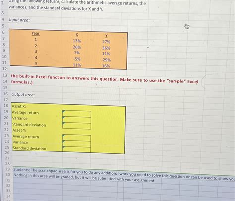 using the following returns calculate the arithmetic