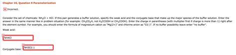 solved chapter 16 question 9 parameterization x] incorrect
