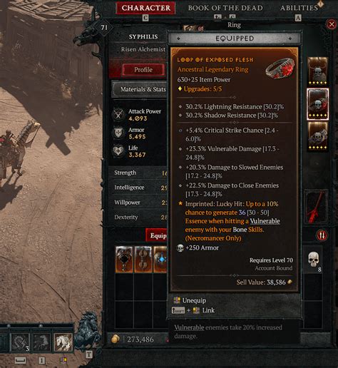 Aspect Of Exposed Flesh R Diablo4