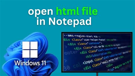 How To Open Html File In Notepad In Windows 11 Html File Ko Notepad Me Kaise Khole Youtube