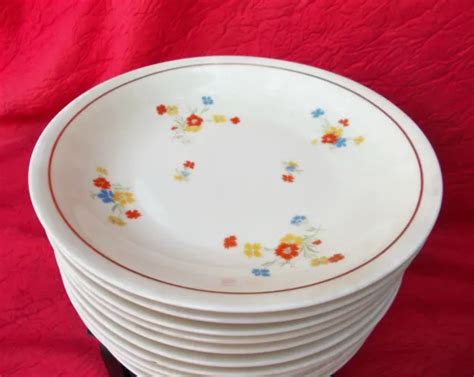 Raynaud Porcelaine De Limoges 12 Assiettes Demi Creuses Dessert Ou