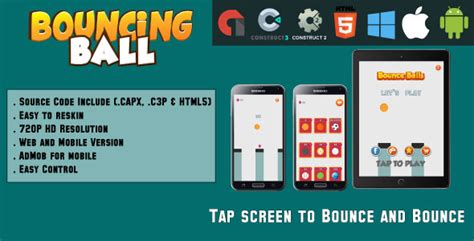 Bouncing Ball Html5 Game Web And Mobile Admob Capx C3p And Html5