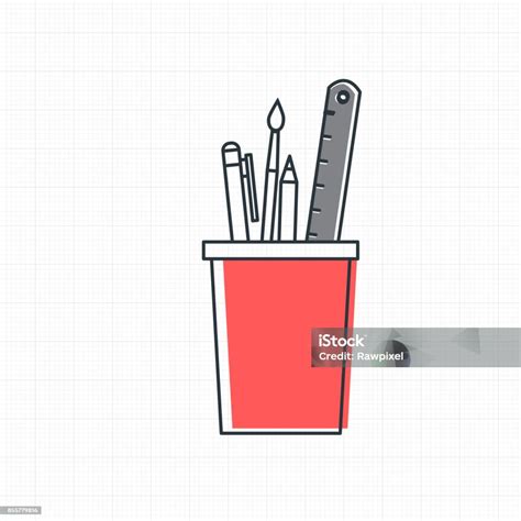 Vector Of Office Supply Icon Stock Illustration Download Image Now