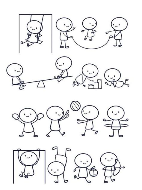 运动的卡通小人的简笔画（汇总10张） 简笔画图片大全