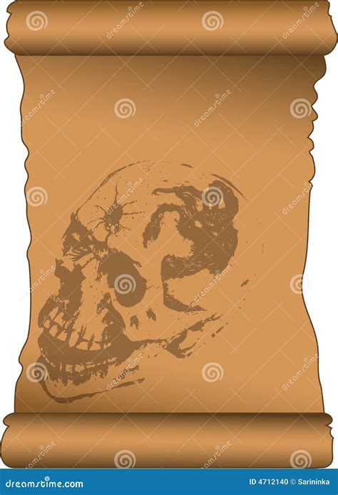 Scroll With The Skull Stock Vector Illustration Of Background 4712140