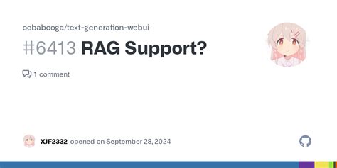 Rag Support · Issue 6413 · Oobaboogatext Generation Webui · Github
