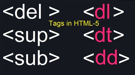dl dt dd html dl dt dd tag superscript subscript and strikethrough