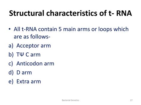 Types And Structure Of Prokaryotic Rna Ppt