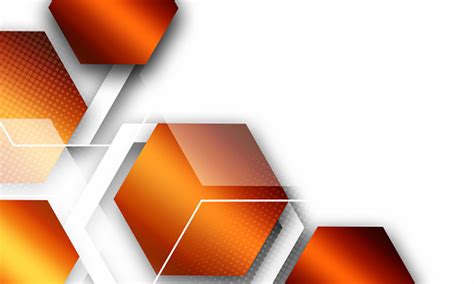 추상 기하학적 배경입니다 템플릿 브로셔 디자인 오렌지 육각형 모양 0명에 대한 스톡 사진 및 기타 이미지 0명 2021년