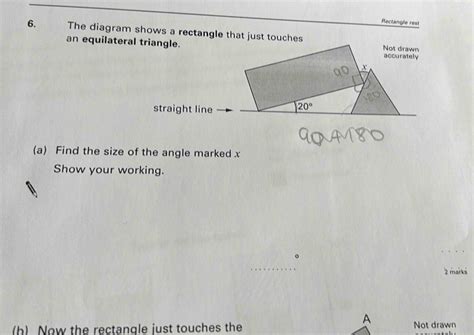 solved rectangle rest 6 the diagram shows a rectangle that just