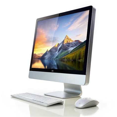 Premium Photo Desktop Computer With Keyboard And Mouse Generative AI