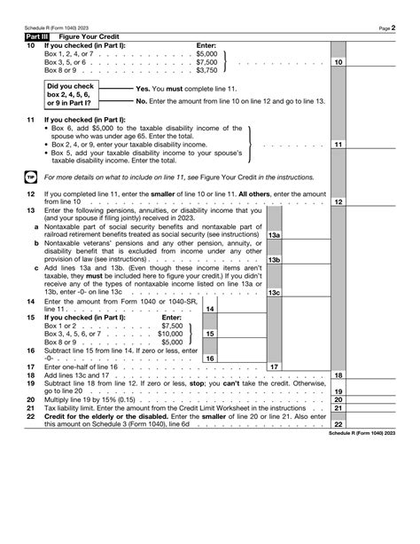Irs Form 1040 Schedule R Download Fillable Pdf Or Fill Online Credit For The Elderly Or The