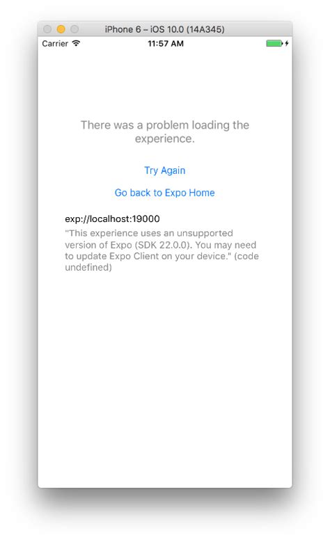 Unsupported Veresion Of Expo Sdk 2200 In Fresh App · Issue 480 · Expocreate React Native