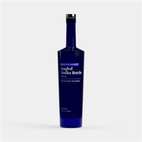 750ml Angled Glass Vodka Bottle Creative Design Market