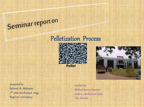 Pelletization Process By Kshirod Pptx