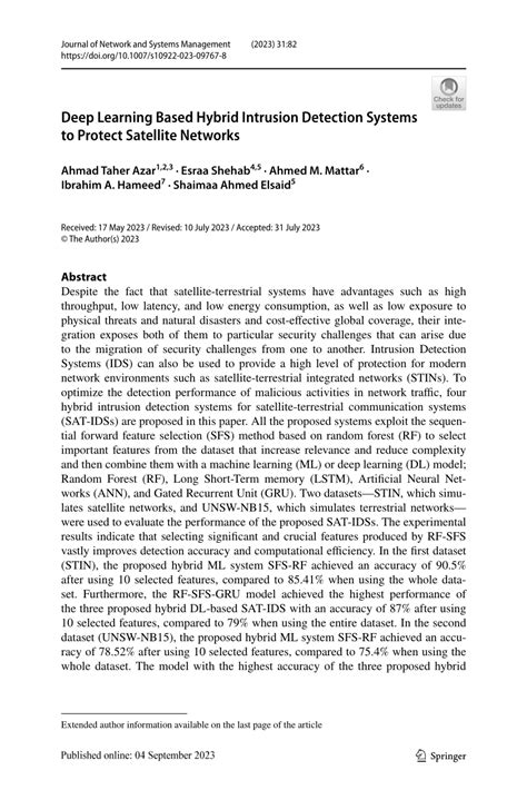 Pdf Deep Learning Based Hybrid Intrusion Detection Systems To Protect