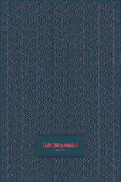 Premium Vector Symmetrical Red Rhombus Pattern With Dark Background
