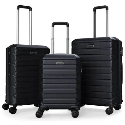 Costway 3 Piece Hardside Luggage Set 202428 Inch With 8 Spinner