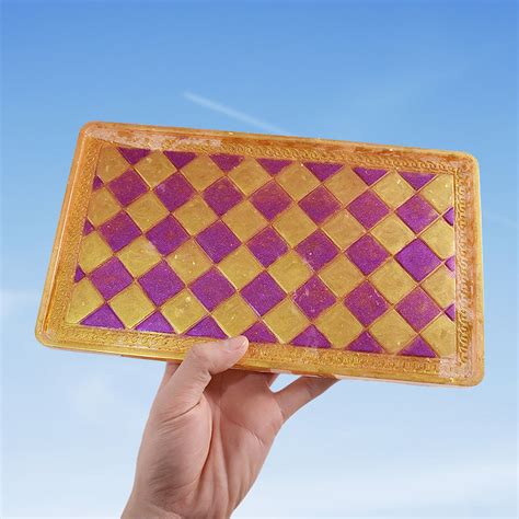 Rectangular Chessboard Tray Resin Mold Intoresin