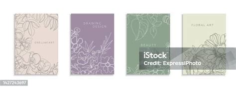 우아한 꽃 커버 템플릿 플래 카드 브로셔 배너 전단지 등의 세트 컬러 Outlite 손으로 그린 배경 엽서 포스터 초대장 태그