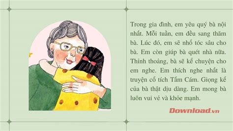 Viết về tình cảm của em đối với người thân 56 mẫu Tập làm văn lớp 2