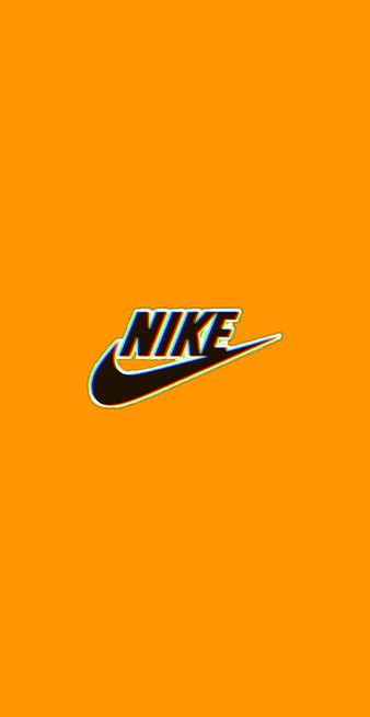 Orange Background Nike Logo
