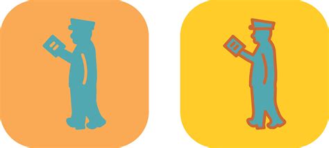 Guard Checking Passport Icon 42695341 Vector Art At Vecteezy