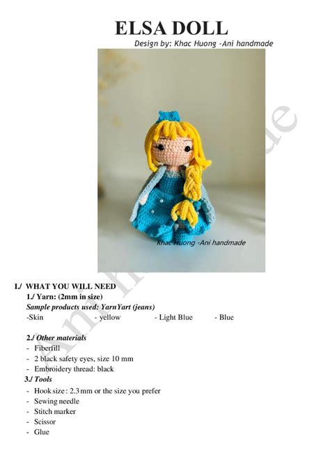 Elsa Doll Crochet Pattern