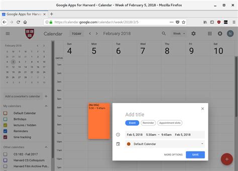 Change Calendar That Clicking On Calendar Google Com Creates Events On Orange Narwhals