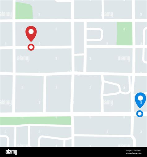 Gps Map Location With Pins Stock Vector Image Art Alamy