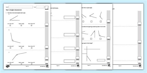 Year 4 Angles Assessment Teacher Made Twinkl