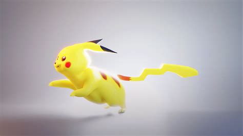 Pikachu Pokémon Rigged 3d Model For Blender Finished 50 Off