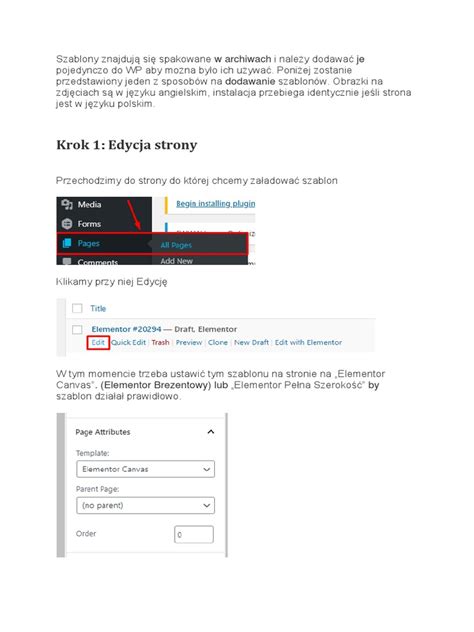 Instrukcja Instalacji Json Elementor Pdf