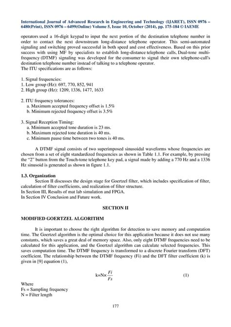 Implementation Of Modified Goertzel Algorithm Using Fpga Pdf
