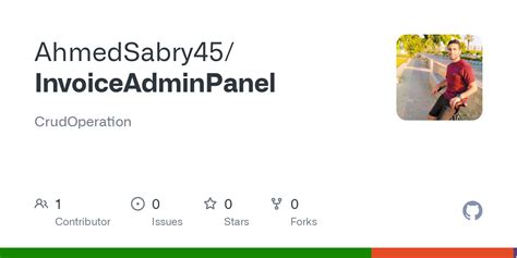 GitHub AhmedSabry InvoiceAdminPanel CrudOperation