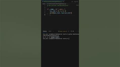 How To Convert A List To A Tuple In Python Python Pythonlist Code Youtube