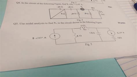 solved 5 use nodal analysis to find vx in the circuit shown