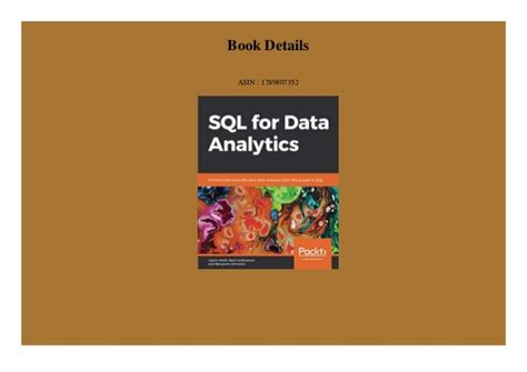 Download⚡ Pdf Sql For Data Analytics Perform Fast And Efficient Data Analysis With The Power Of Sql