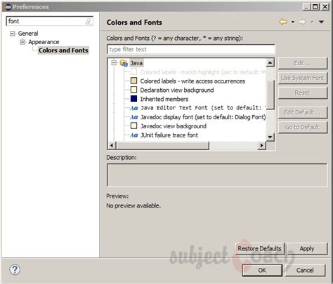User Preferences Beginners Guide To Eclipse Ide