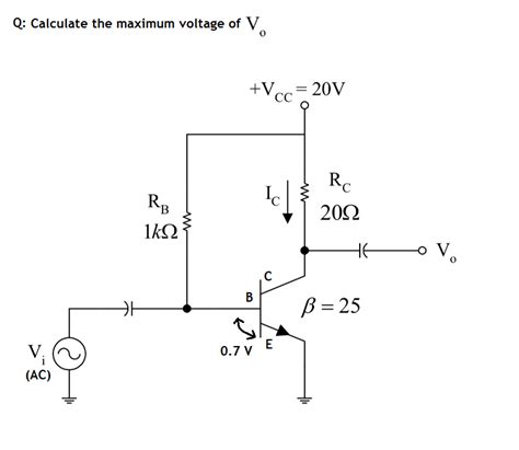 Solved Q Calculate The Maximum Voltage Of Vo Chegg Com
