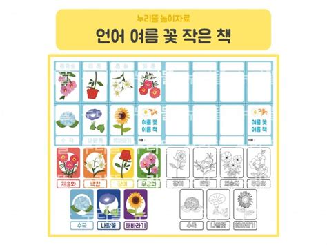 언어 여름 꽃 작은 책