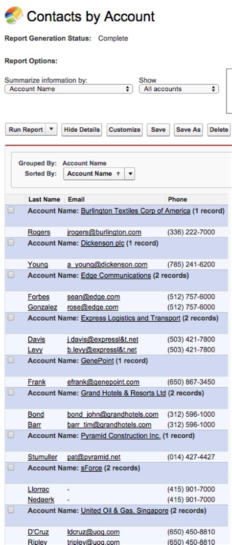 displaying summary and matrix reports with lightning components