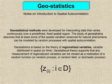 Geostatisticsfor Introduction And Analysis Ppt