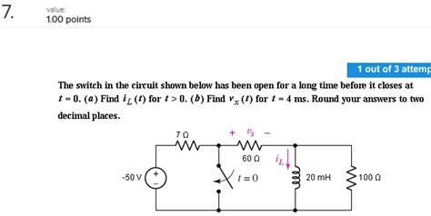 Solved The Switch In The Circuit Shown Below Has Been Open