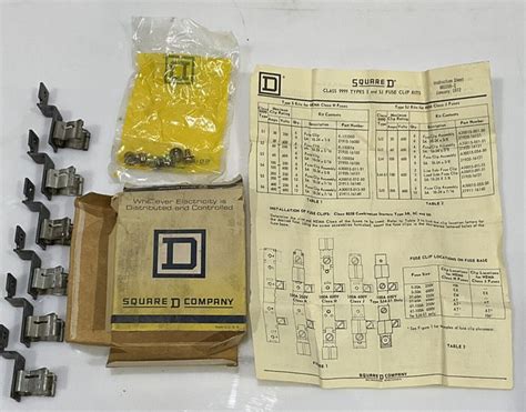 Square D 9999 S12 Class 1 Fuse Clip Kit 30a 600v 555 Ebay Clip