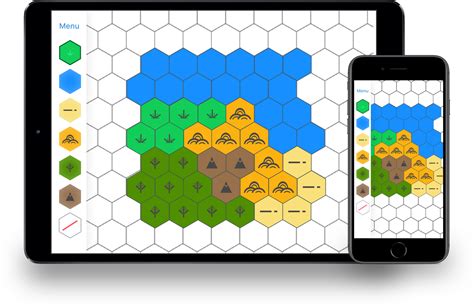 Printable Hex Grid Map
