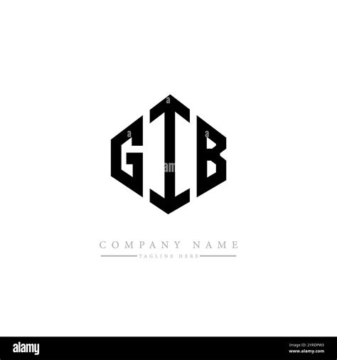 Gib Letter Logo Design With Polygon Shape Gib Polygon And Cube Shape Logo Design Gib Hexagon