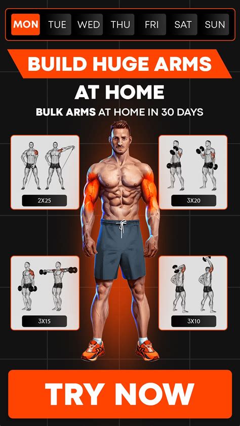 Huge Arms Workout For Men Get Yours Workout Programs Workout Plan