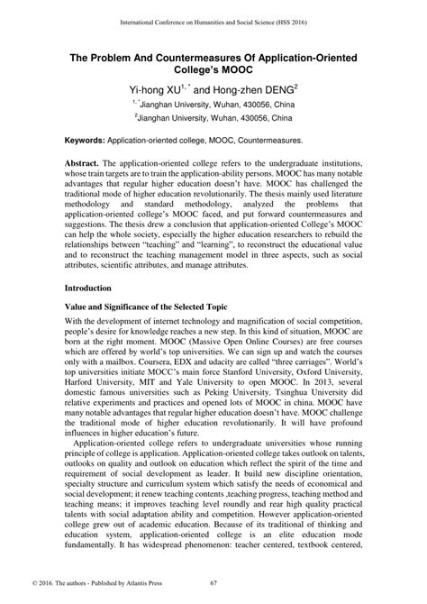 Pdf The Problem And Countermeasures Of Application Oriented Colleges