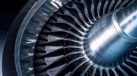 Close Up Image Of Jet Turbine Engine Background 3d Rendering Jet